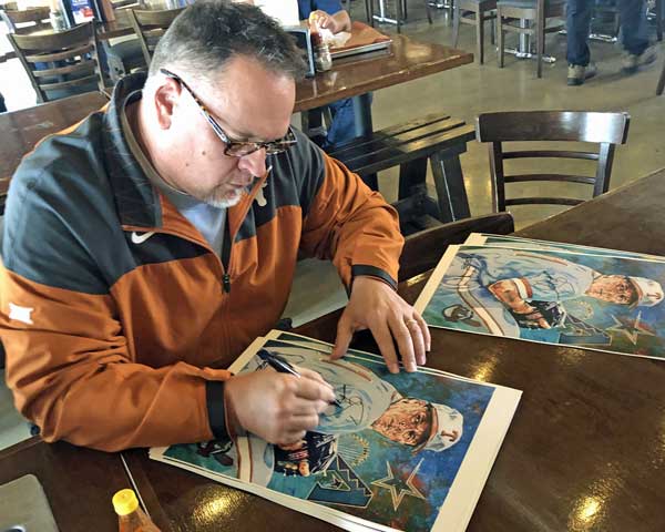 Greg Swindell - Texas autographed limited edition fine art print signe ...