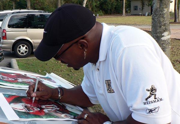 Mike Rozier - Nebraska autographed fine art print – aDamnFineArtist.com