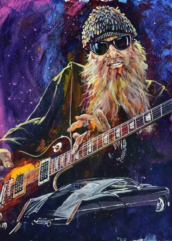 Billy F Gibbons autographed fine art print signed by Gibbons ...