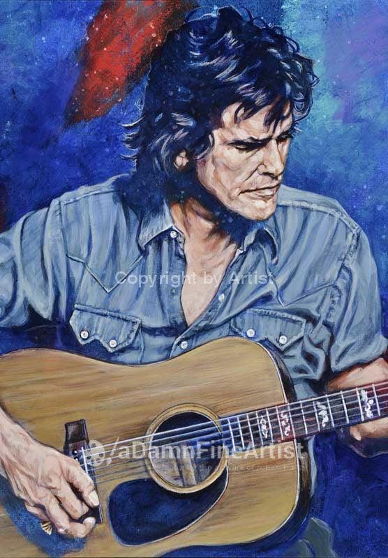Guy Clark Troubadour fine art print and limited edition canvas giclee ...