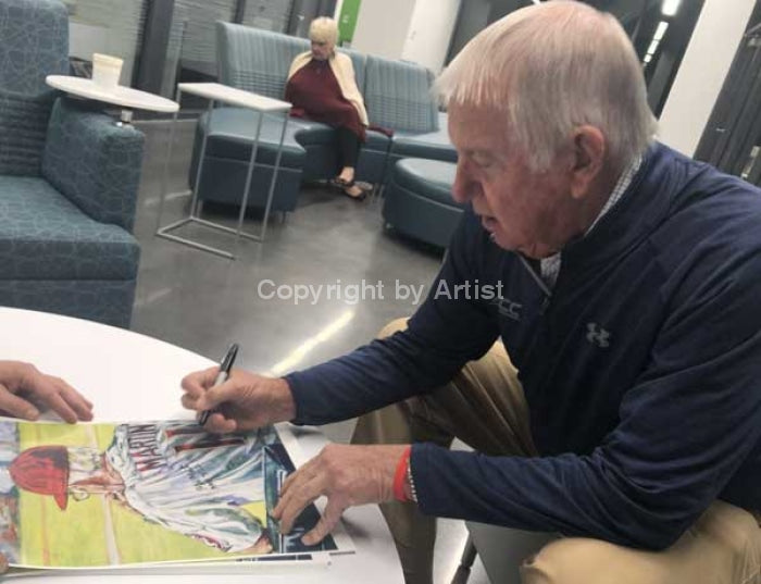 Mike Martin - Florida State autographed fine art print signed by Marti ...