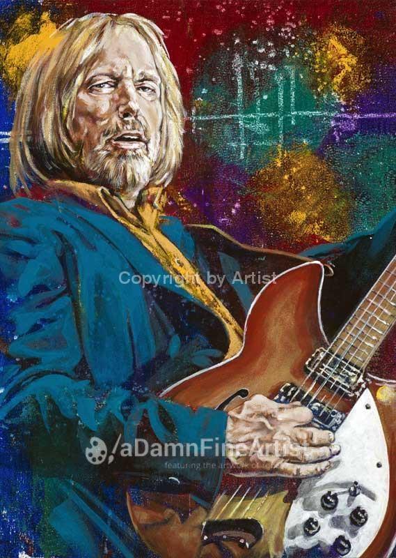 Tom Petty fine art print and limited edition canvas giclee ...